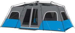 Core Lighted 12 Person Instant Cabin Tent (3 Rooms) | Family Camp Tents